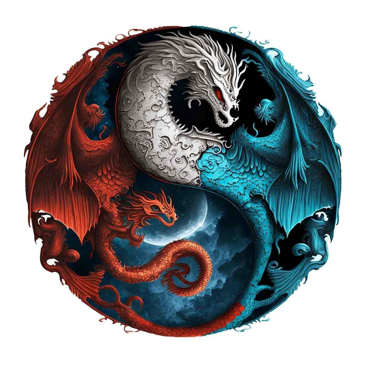 Draken Yin Yang - Pussel – Crafthub Sweden